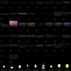 String Light Overlays：new Year Christmas Lights, String Lights,bokeh ...