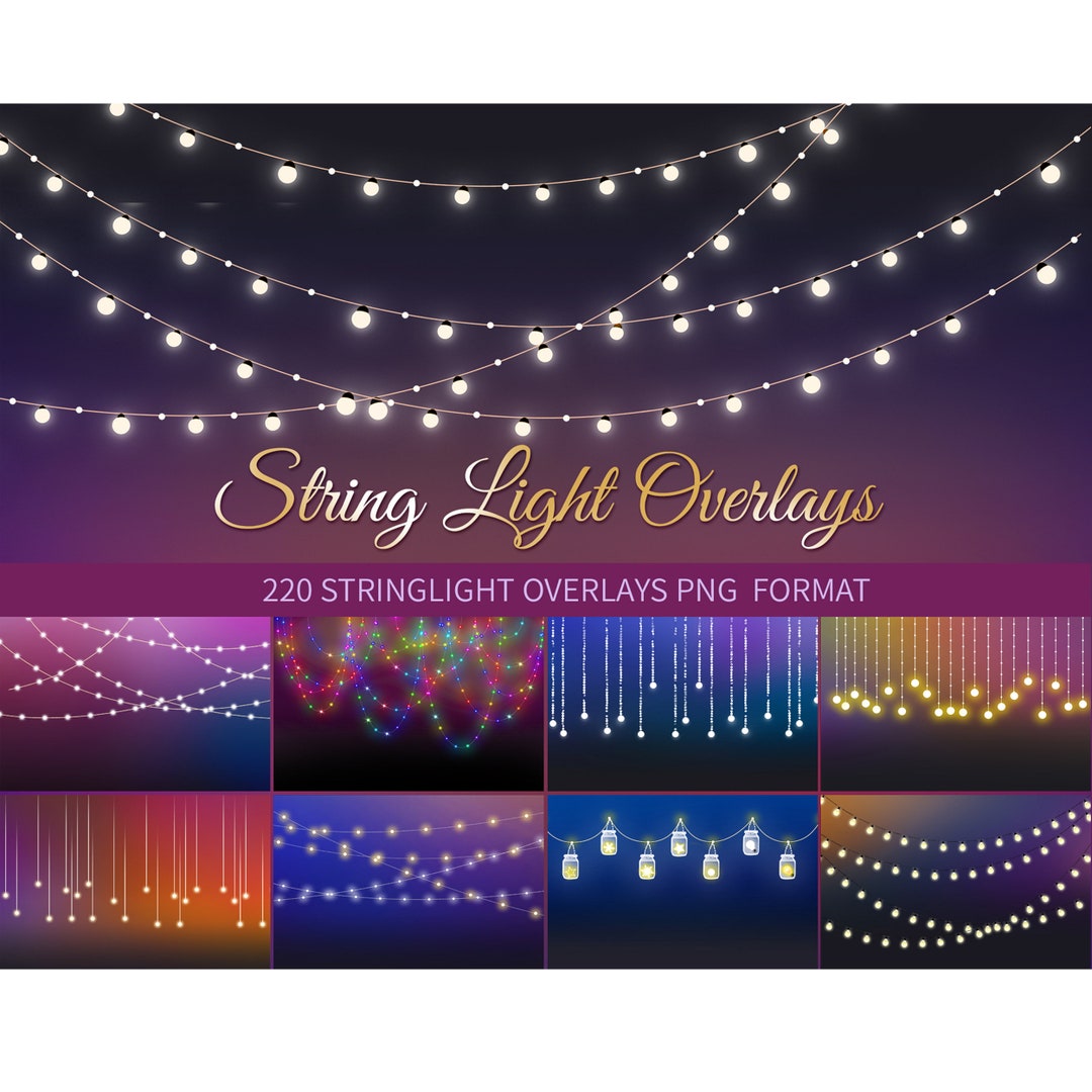 String Light Overlays：new Year Christmas Lights, String Lights,bokeh ...