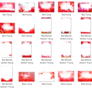 Red Rose Overlays，photoshop Summer Overlays，red Digital Backdrop ...