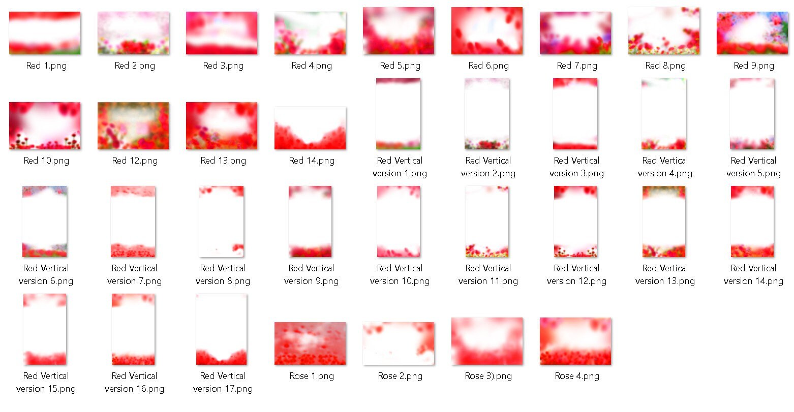 Red Rose Overlaysphotoshop Summer Overlaysred Digital - Etsy Canada