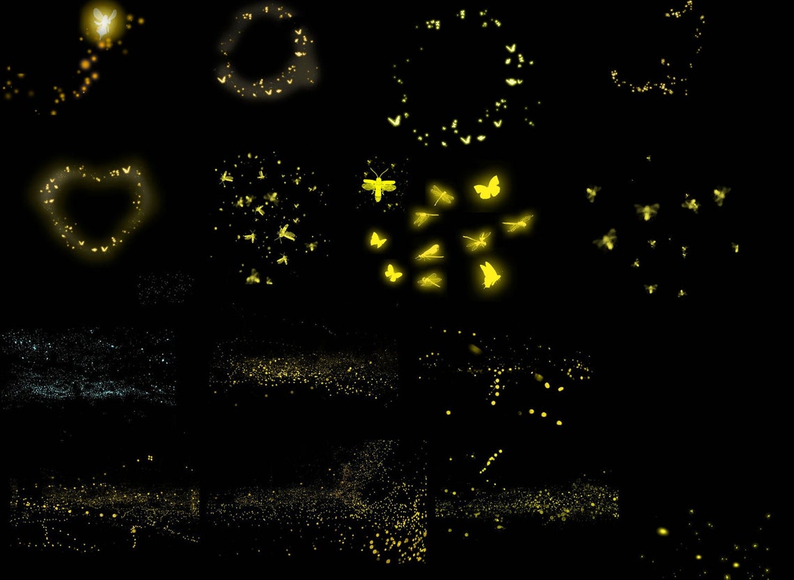 60 Firefly Overlays, Starlights Overlay, Fairy Dust ,dragonfly ...