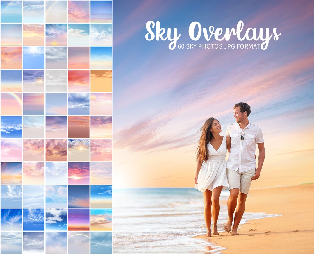 60 Sky Overlaysblue Skysunsetcloudsphotoshop - Etsy
