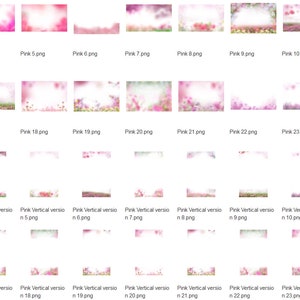 51 Pink Flower Overlays，photoshop Summer Overlays，digital Backdrop ...