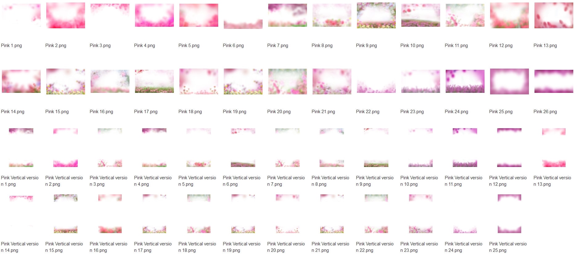 51 Pink Flower Overlaysphotoshop Summer Overlaysdigital | Etsy