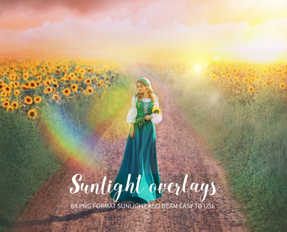 Sunlight overlaysSun Lens Flare Overlays Rainbow overlays | Etsy