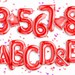 59 Red Letters & Number Balloon Overlays Christmas Overlays - Etsy