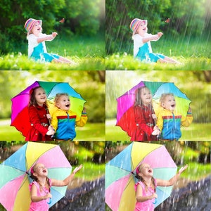 Rain overlays: realistic rain rainfall Rainy Weather | Etsy