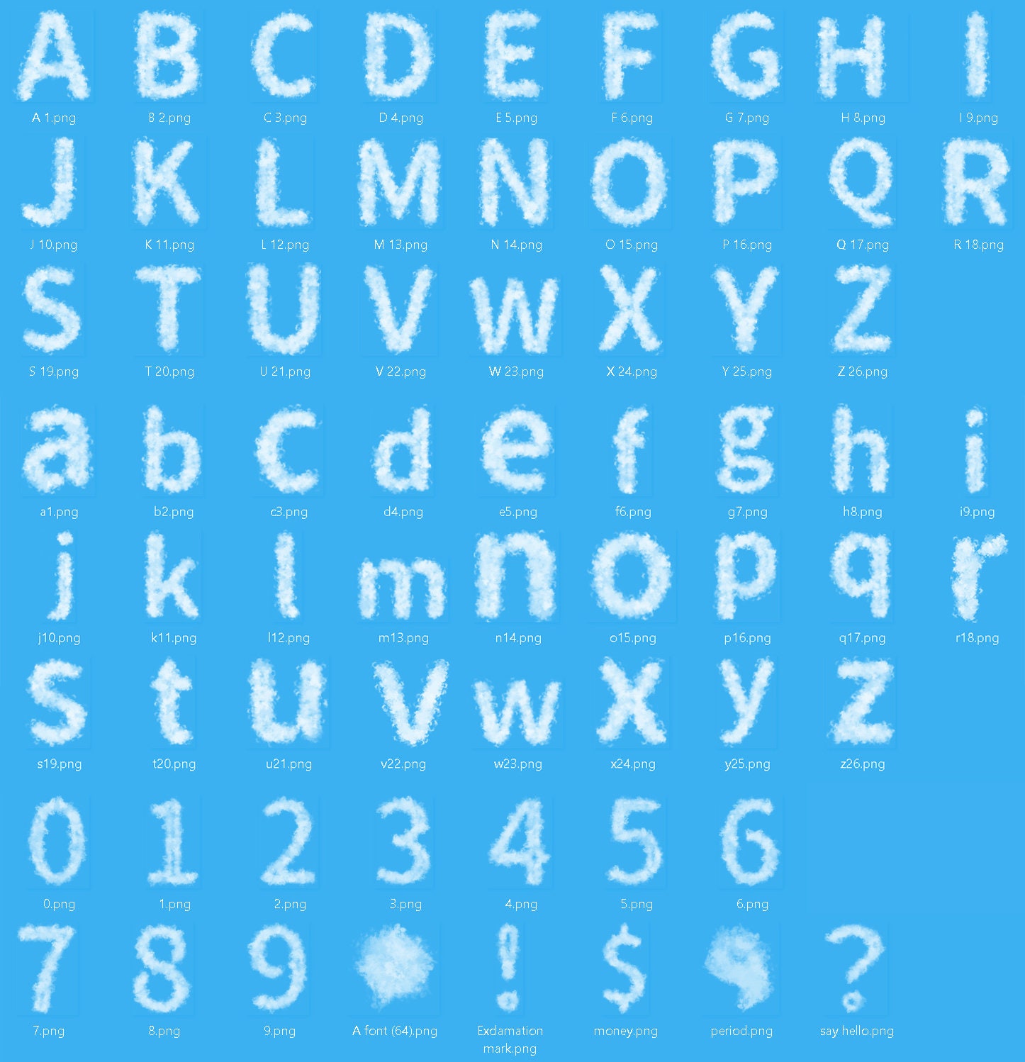 134 Cloud Letters Overlays Sky Overlays Wedding - Etsy