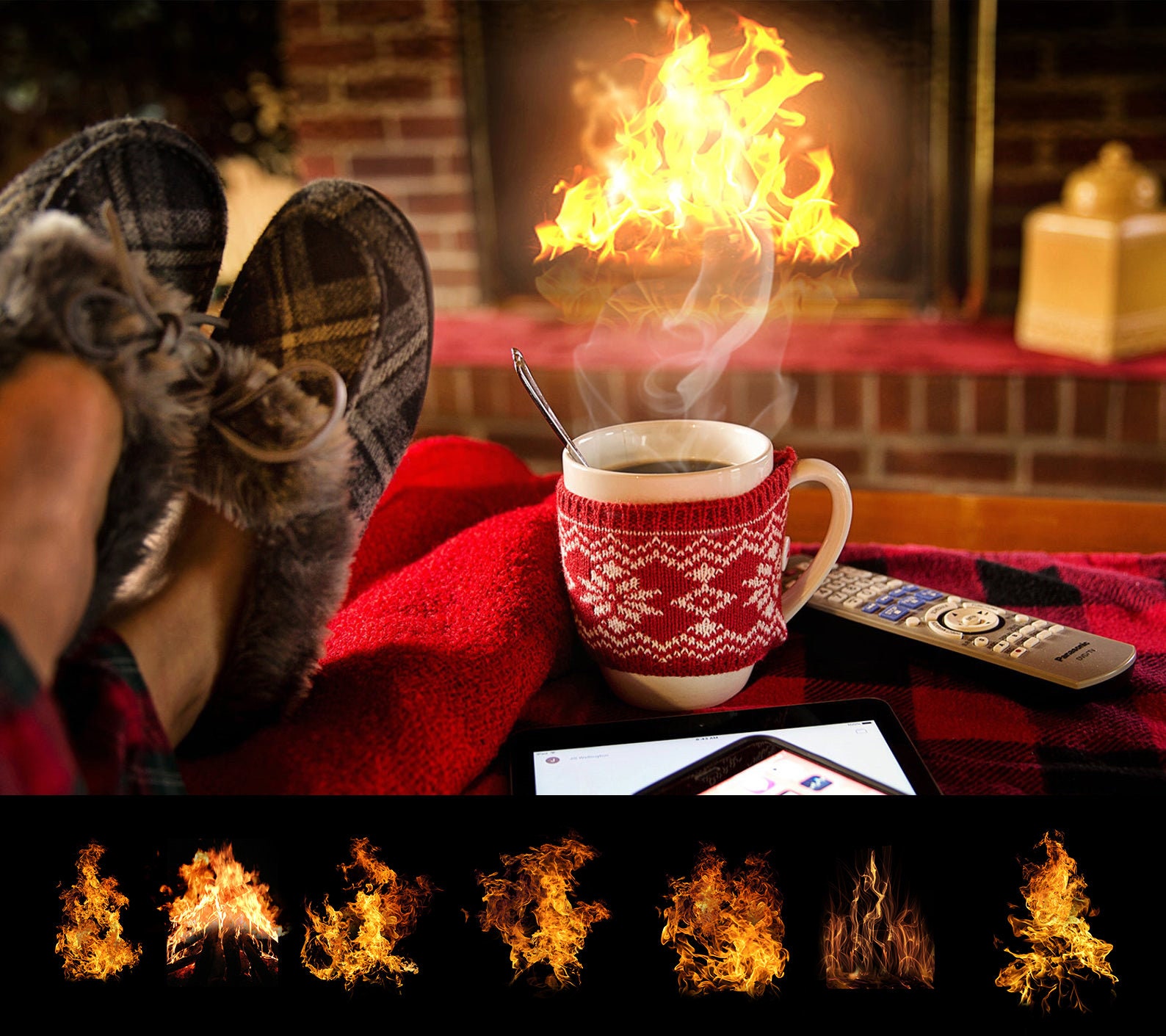 Fire Overlaysflame Overlays Christmas Campfire Overlays and - Etsy