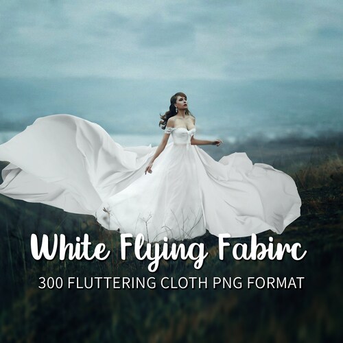 300 White Flying Fabric Dress Overlays Flowing Cloth - Etsy