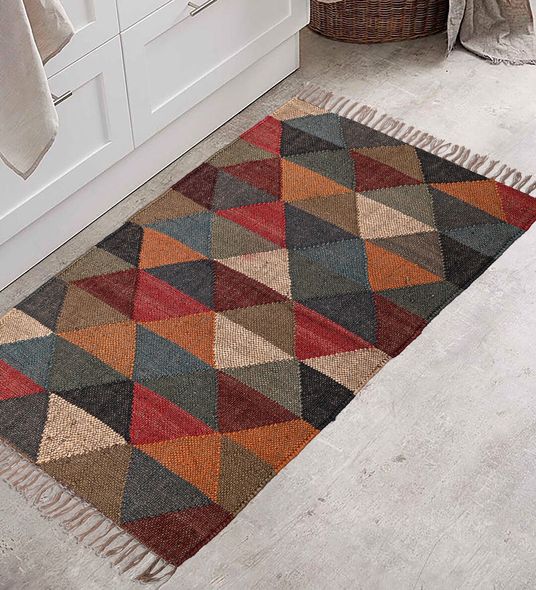 Handmade KILIM Rug Jute Rug Small Kilim Dhurrie Traditional - Etsy