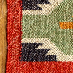 Kilim Rug Runner, Handwoven, Wool and Jute Rug Handmade, Motifs ...