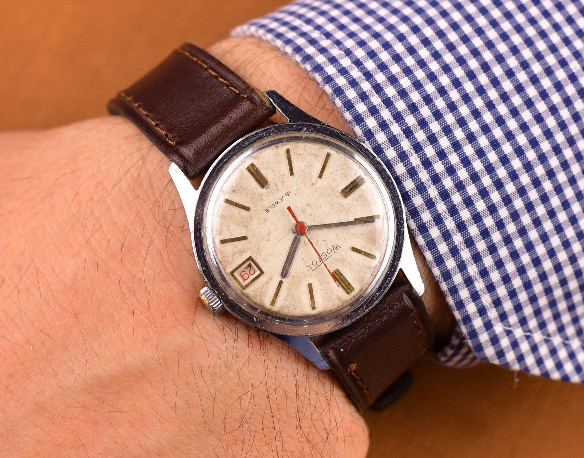 Vintage 70s Watch for Men Old Analog Watch Retro Mechanical - Etsy