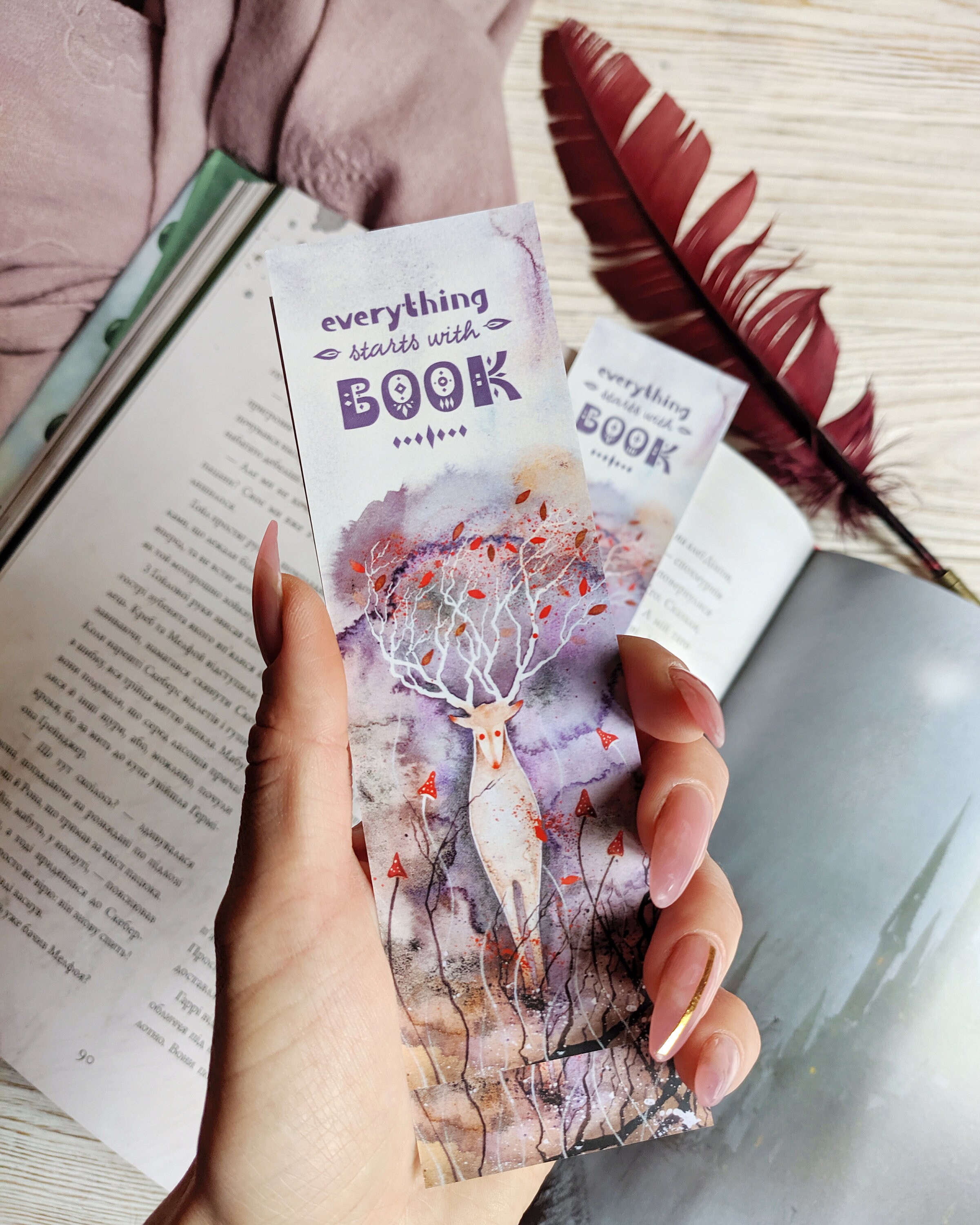 Fantasy Bookmarks Set of 3 Magic Fantasy Forest Cards. Free | Etsy