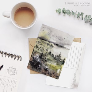 10 PRINTABLE Fantasy Forest Postcard and Poster Set | Printable Digital ...