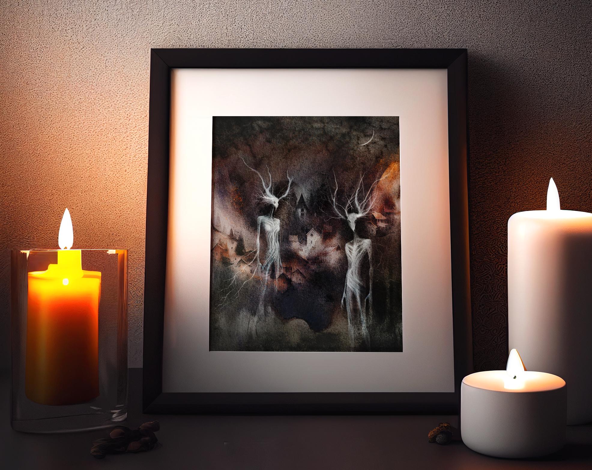 5 PRINTABLE Horror Gothic Postcard and Poster Set, Vol.3. Printable ...