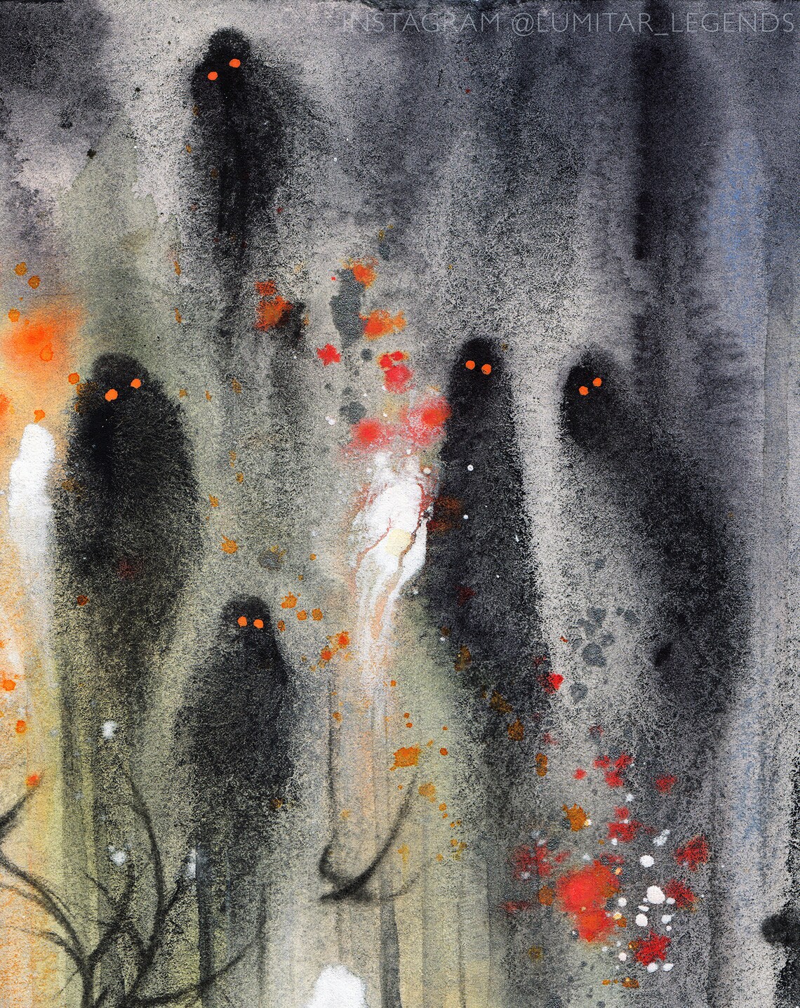 Sacred Forest A3 A4 ART PRINT. Fantasy Card / Wall Art. Dark - Etsy