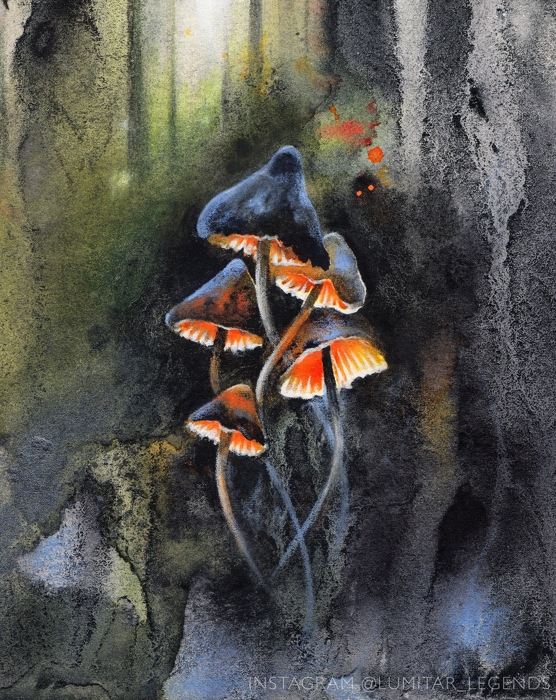 Sacred Forest A3 A4 ART PRINT. Fantasy Card / Wall Art. Dark - Etsy