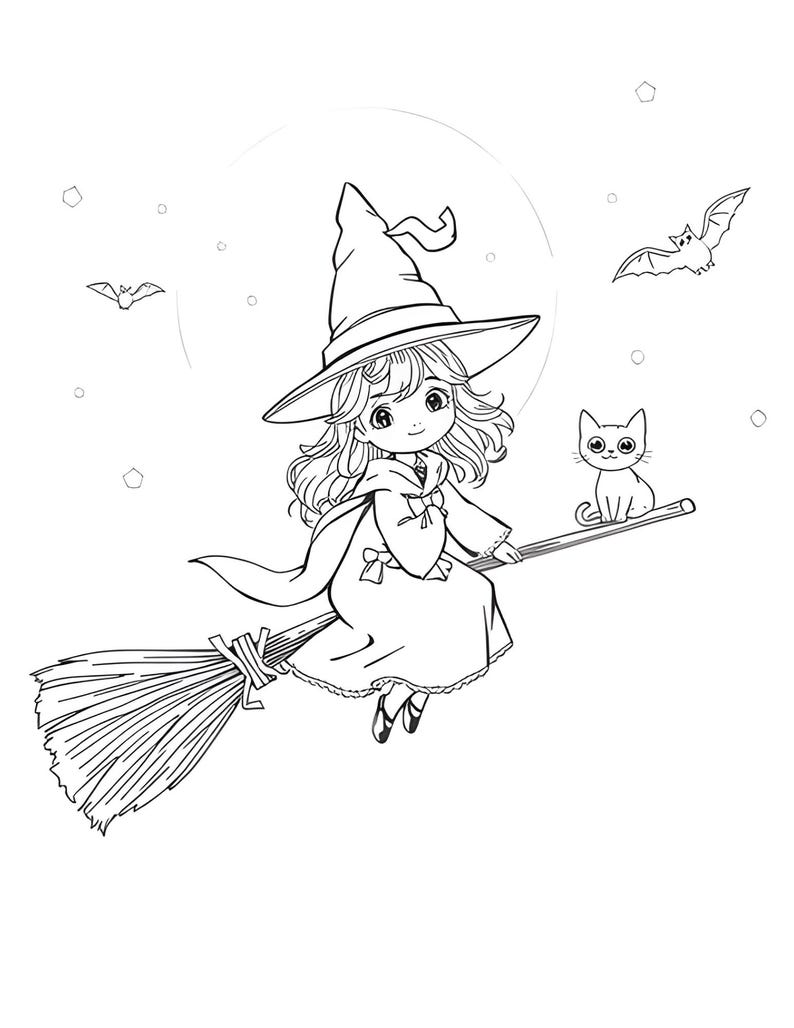 Kids Halloween Coloring Pages Bundle – Cute Witch, Pumpkin, Mummy ...