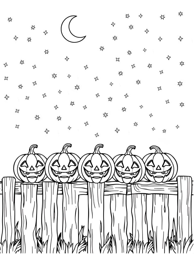 Kids Halloween Coloring Pages Bundle – Cute Witch, Pumpkin, Mummy ...