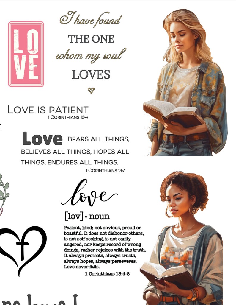 Bible Journalling PRINTABLE| Digital Bible Study | LOVE| Women Bible ...
