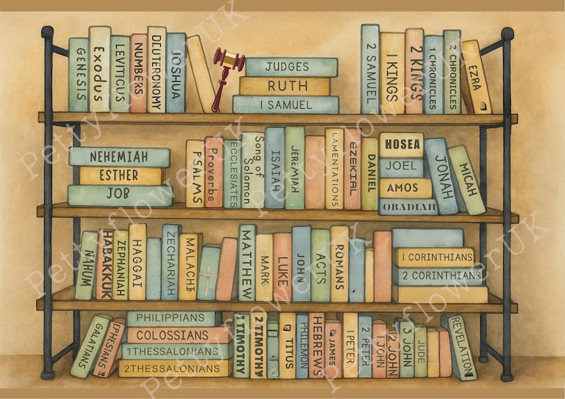 Bible Bookshelf, Bible Book Tracker Printable, Reading Plan - Etsy