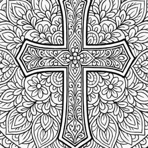 Coloring Page, Cross-designs to Colour for Children and Adults to Print ...