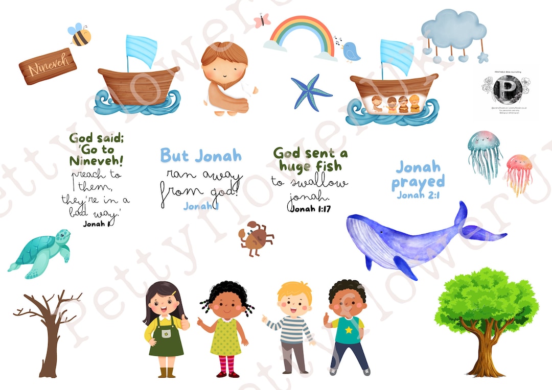 Kids Bible Journalling PRINTABLE | Digital Bible Study | Jonah Digital ...