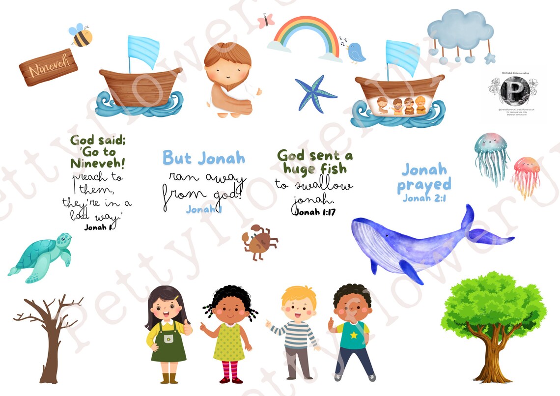 Kids Bible Journalling PRINTABLE | Digital Bible Study | Jonah Digital ...