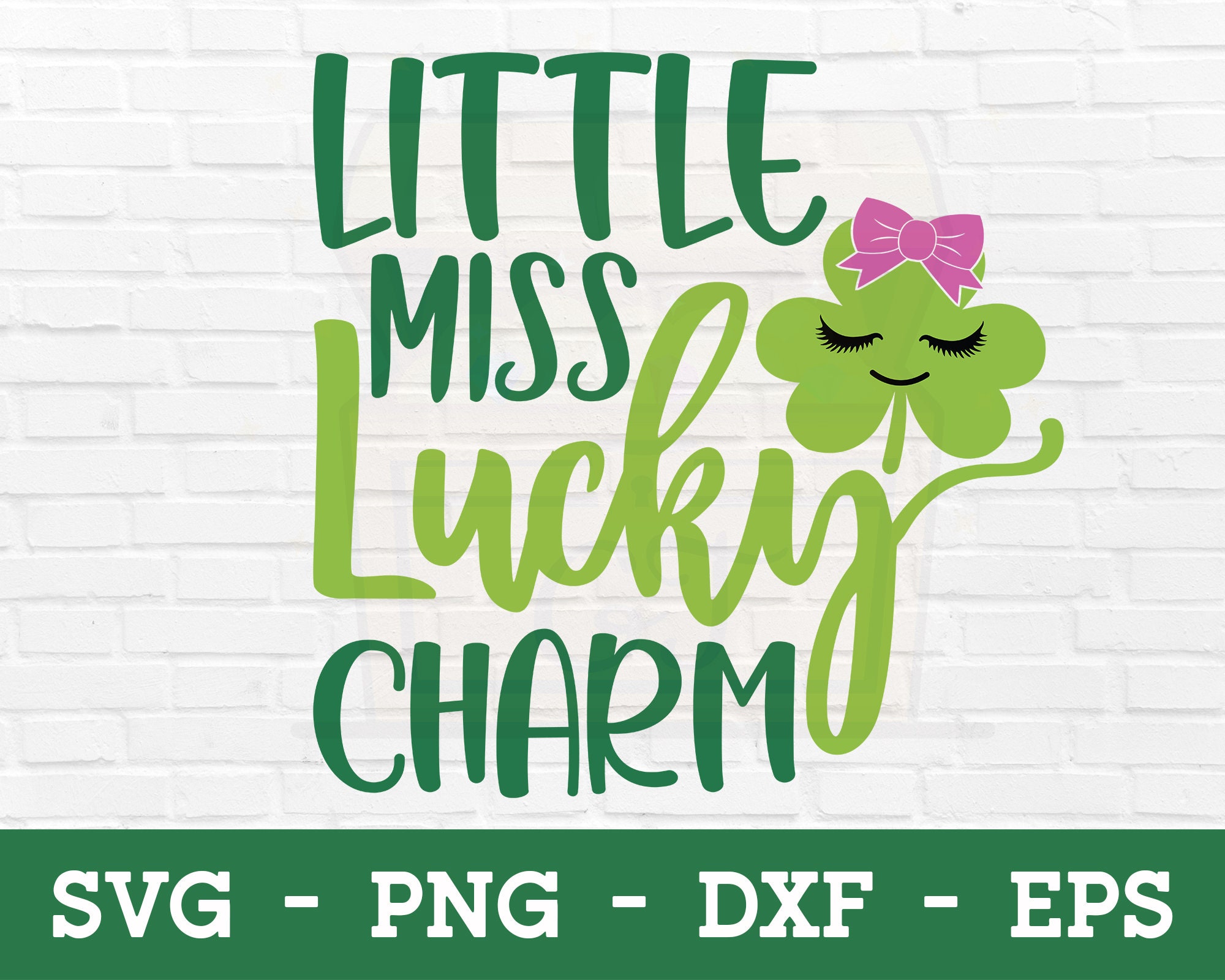 Little Miss Lucky Charm SVG St Patricks Day Svg Kids St - Etsy