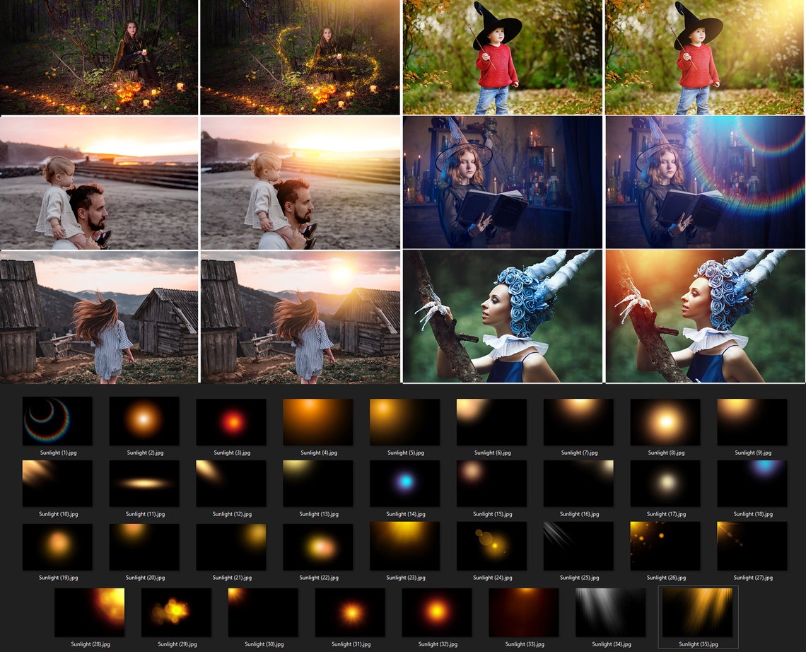 35 Natural Sunlight Overlays Sun Flare Overlay Sun Lens - Etsy