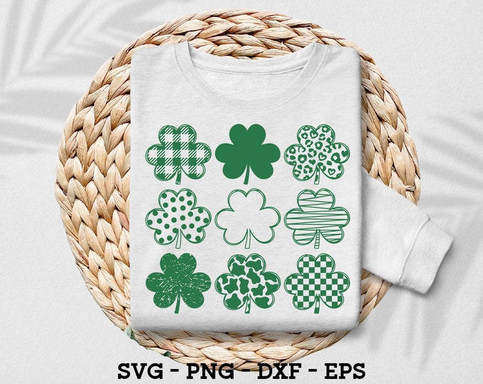 St Patricks Day SVG Shamrock SVG, Clover SVG, St Patricks Day Shirt Svg ...