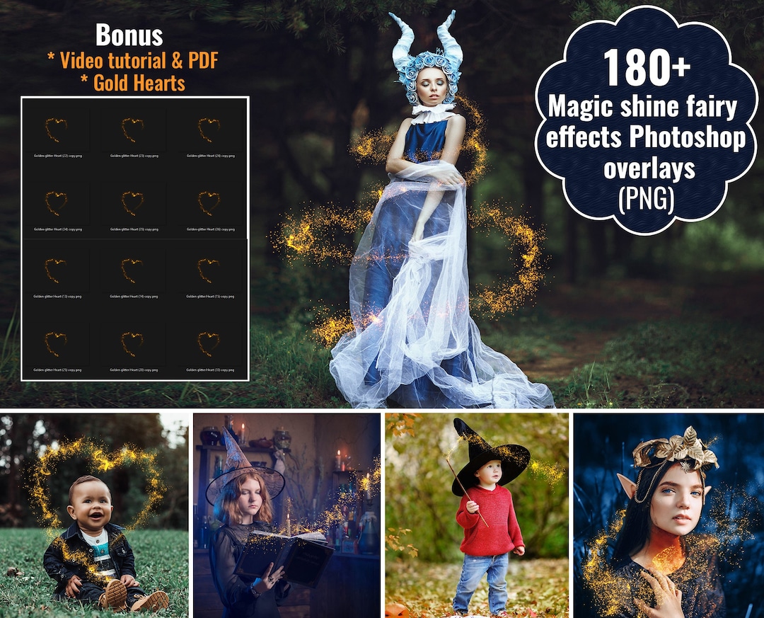180 Magic Fairy Overlays Magic Wand Overlay, Christmas Magic Overlays ...