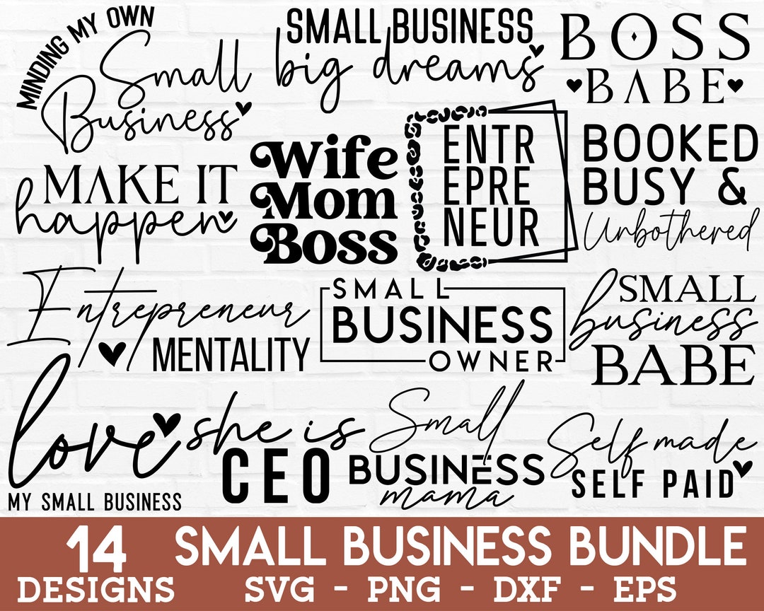 Small Business SVG Bundle Entrepreneur SVG, Small Business Owner SVG ...
