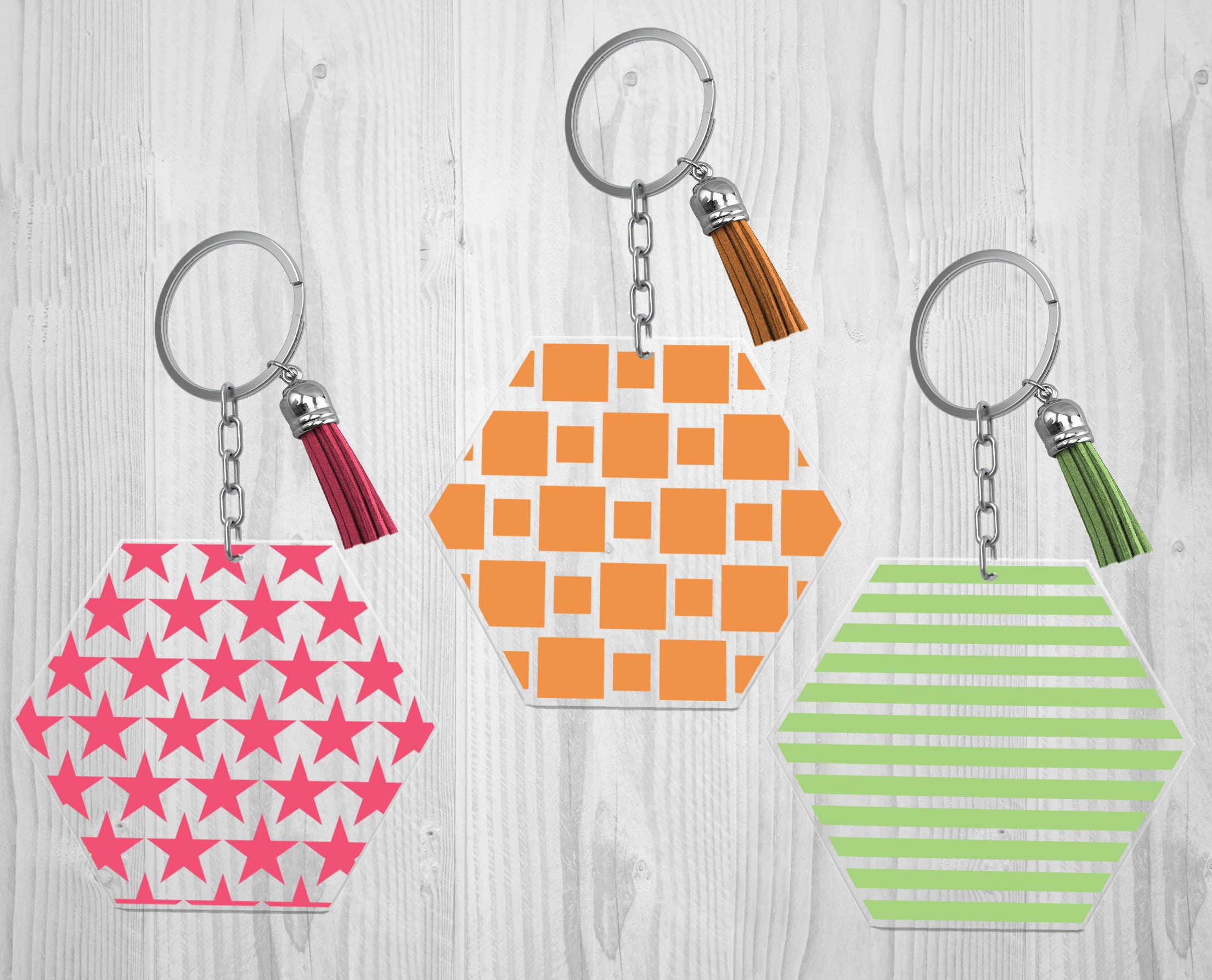 Keychain SVG Hexagon Pattern SVG Keychain Patterns SVG | Etsy Canada