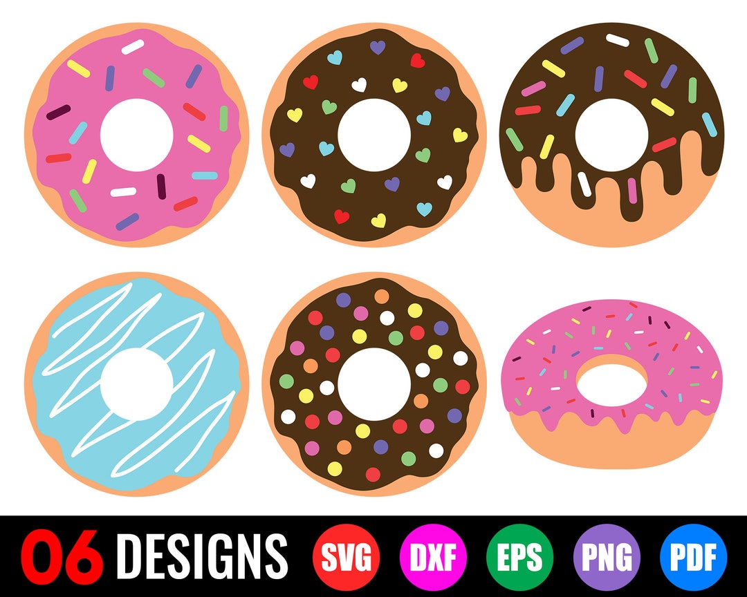Donut SVG Bundle, Chocolate Donut SVG, Doughnut SVG, Donut Clipart ...