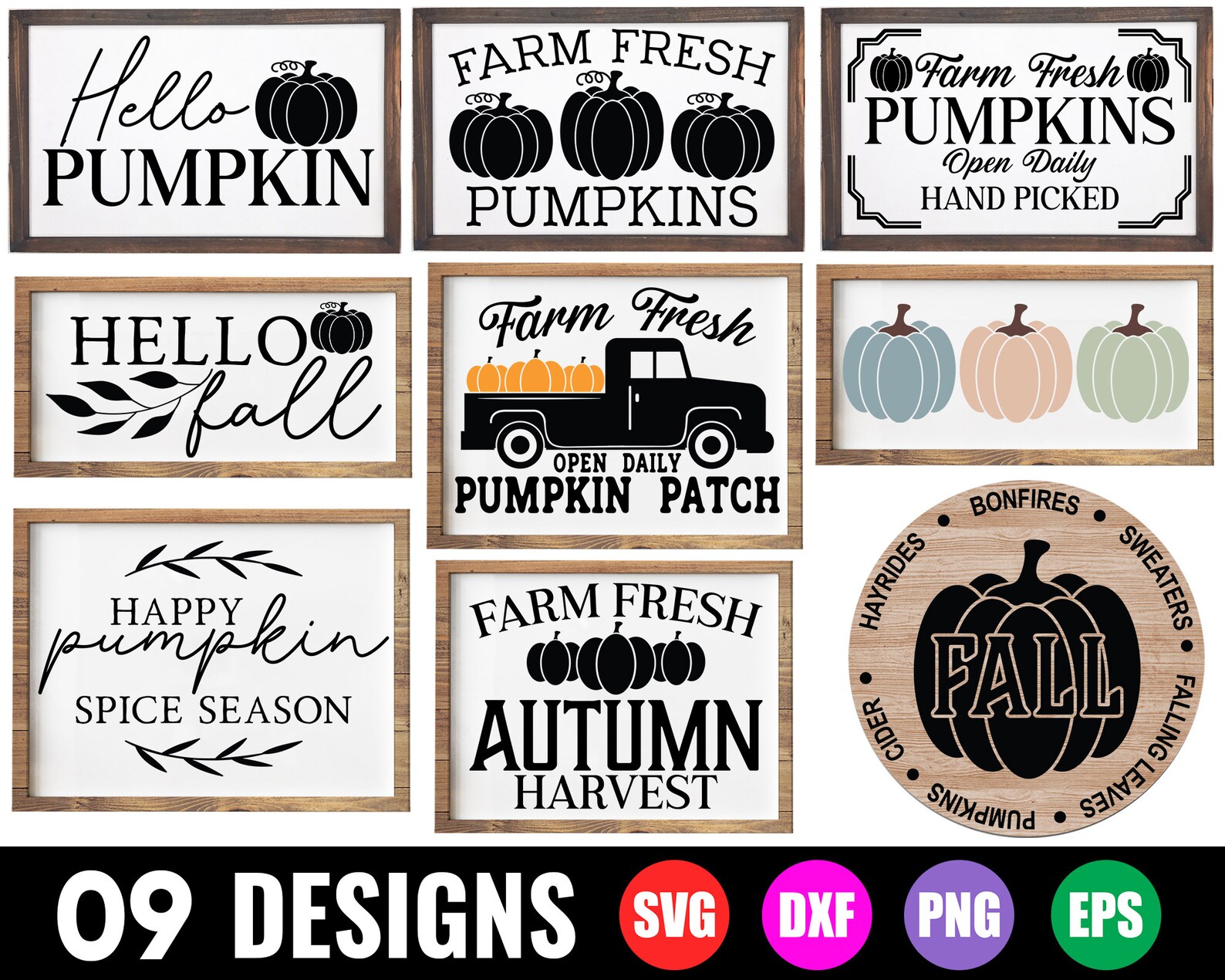 Fall Sign SVG Bundle Rustic Fall Svg Farmhouse Sign Svg - Etsy