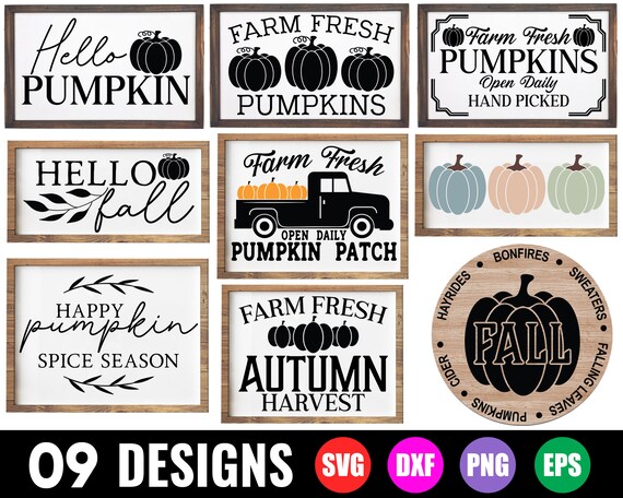 Fall Sign SVG Bundle Rustic Fall Svg Farmhouse Sign Svg - Etsy