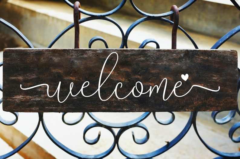Welkom SVG Welkom bij Ons Huis SVG Welcome Cut File Welcome - Etsy België