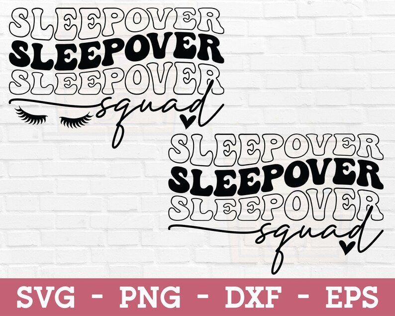 Sleepover Squad SVG Sleepover SVG Slumber Party SVG - Etsy UK