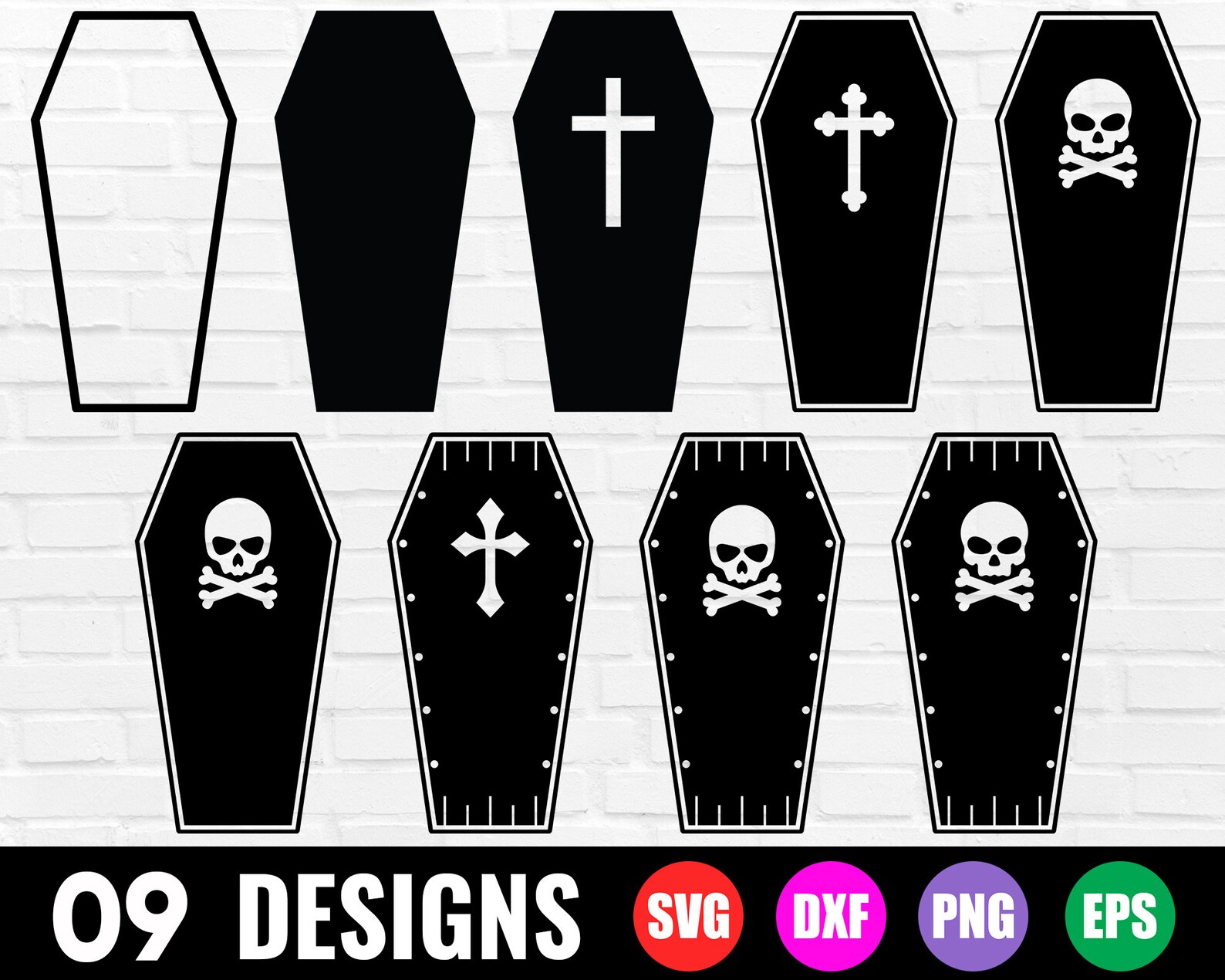 Coffin SVG Bundle Halloween Svg Halloween Cut File - Etsy