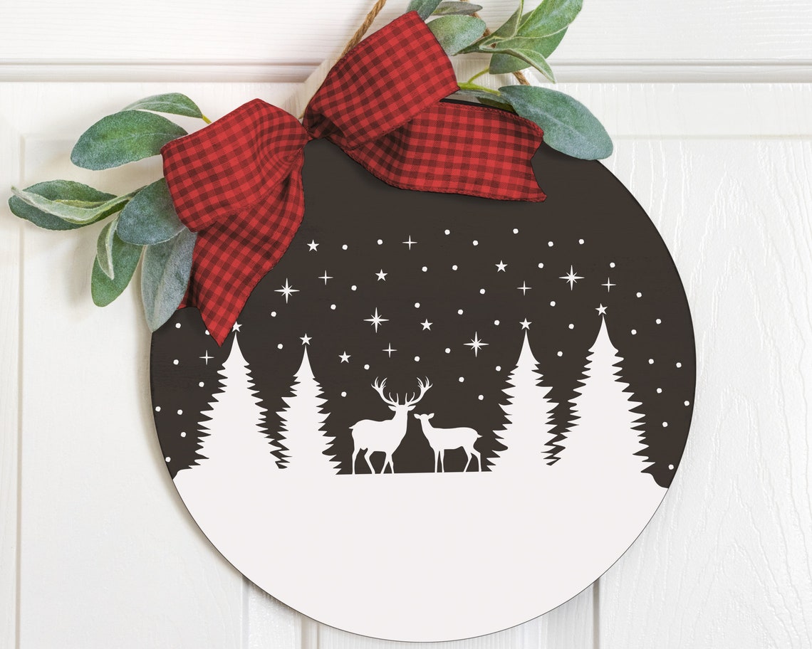 Christmas Scene SVG Deer Scene SVG Christmas SVG Christmas - Etsy