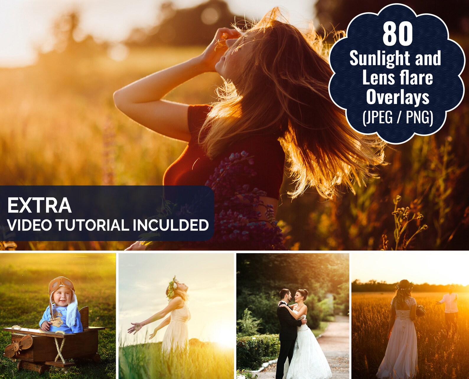 80 Sunlight Photoshop Overlays Lens Flare Overlays Natural - Etsy