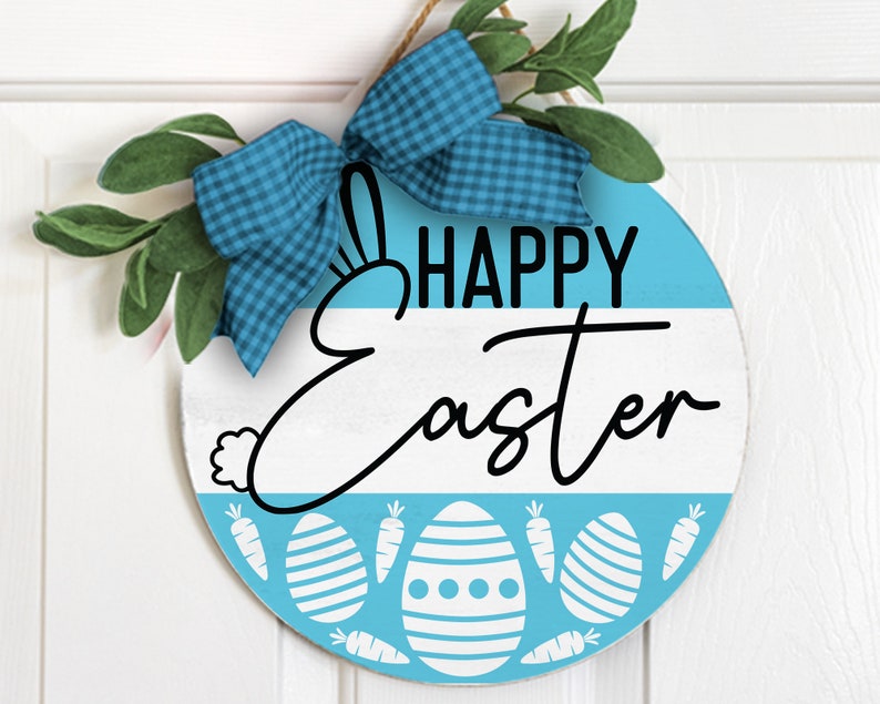 Easter Round Sign SVG Bundle Spring Round Sign SVG Easter - Etsy