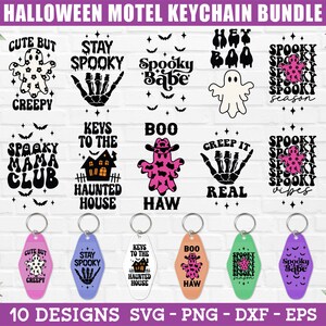 Halloween Motel Keychain SVG Bundle Halloween SVG Halloween - Etsy
