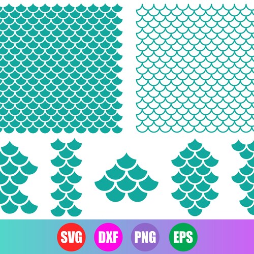 Mermaid Scales SVG Mermaid Cut File Pattern Mermaid - Etsy