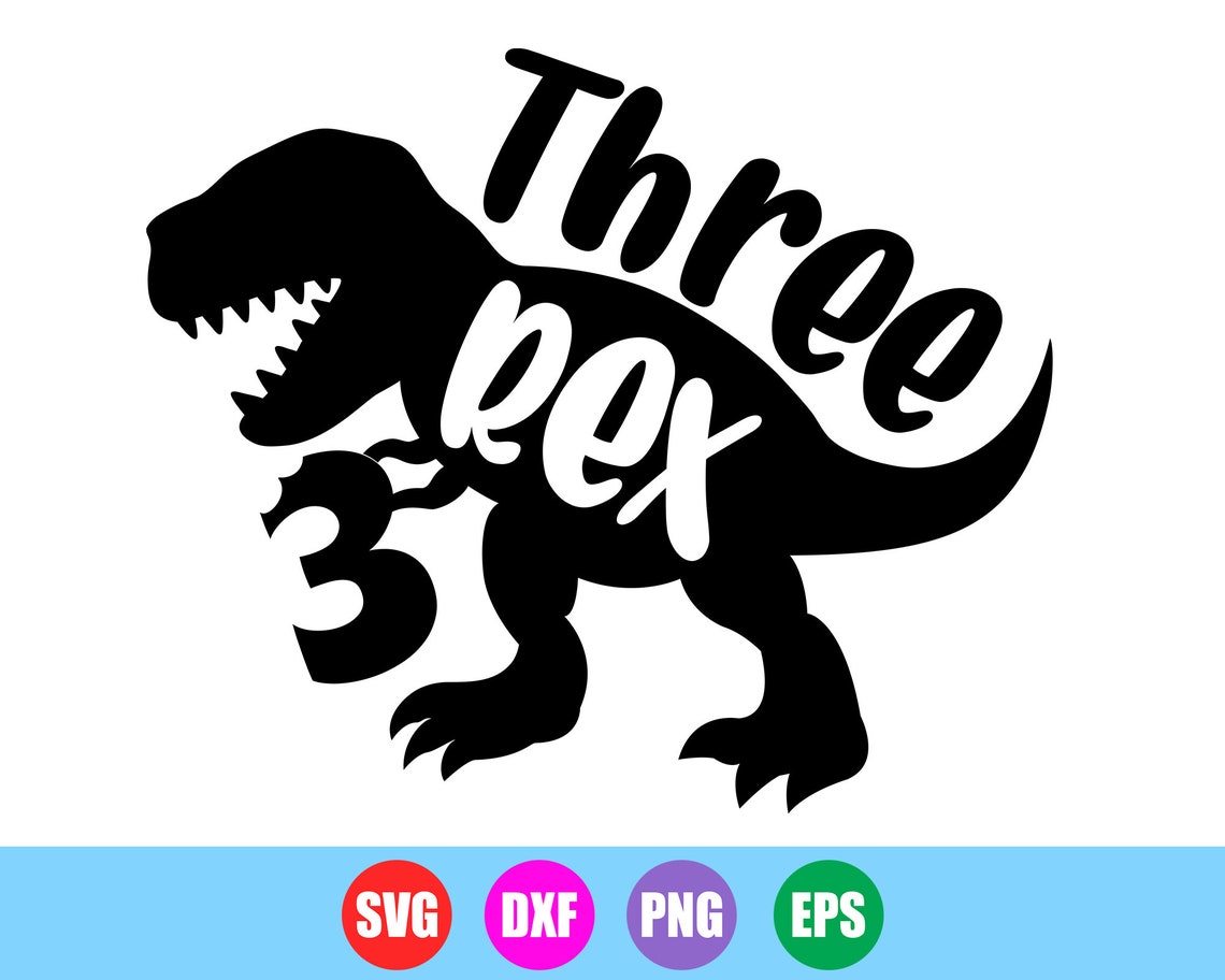 3 Rex Svg Three Rex Svg Birthday Svg 3rd Birthday Svg - Etsy