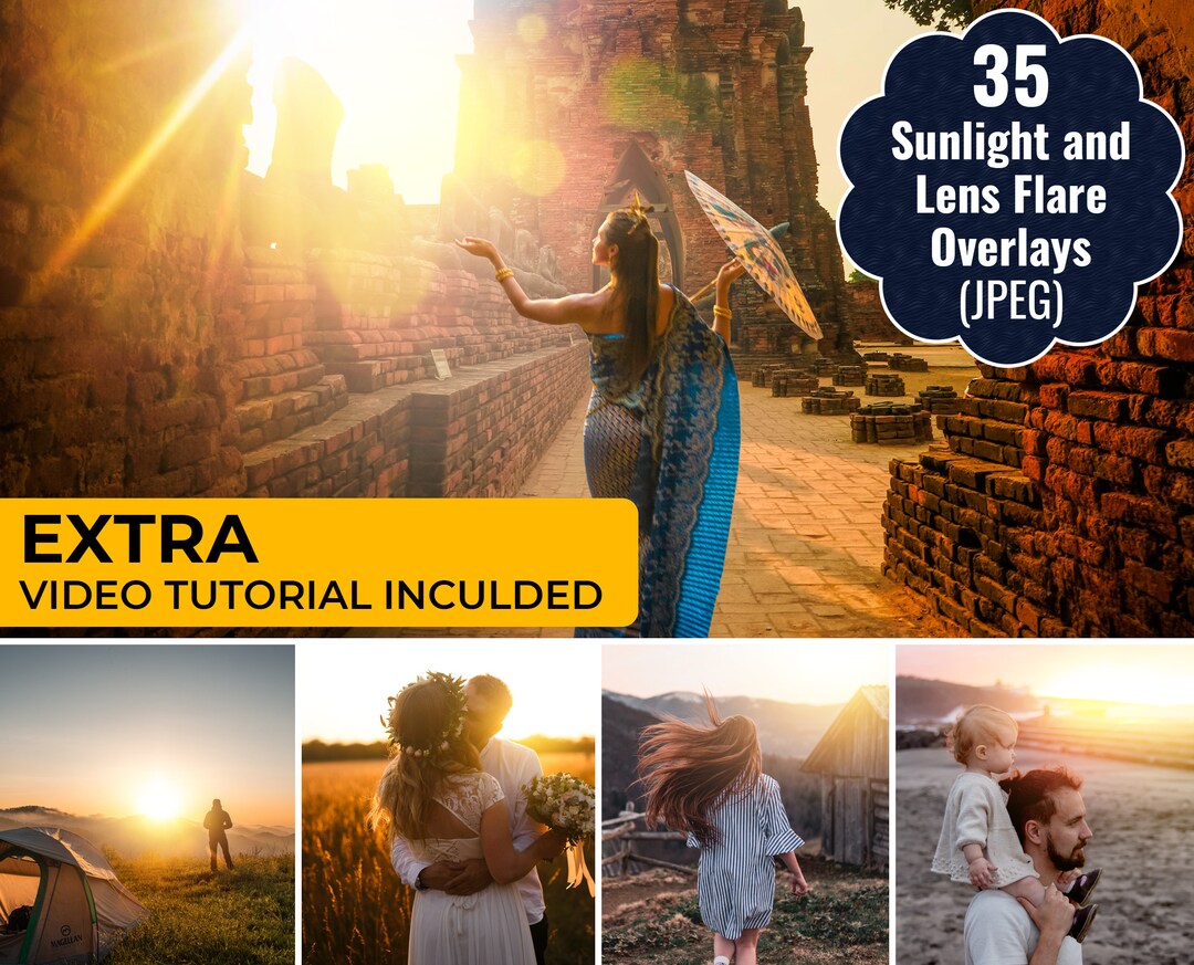 35 Natural Sunlight Overlays, Sun Flare Overlay, Sun Lens Flare Overlay ...
