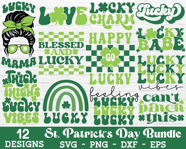 St Patricks Day SVG Bundle Retro St Patricks Day SVG St - Etsy
