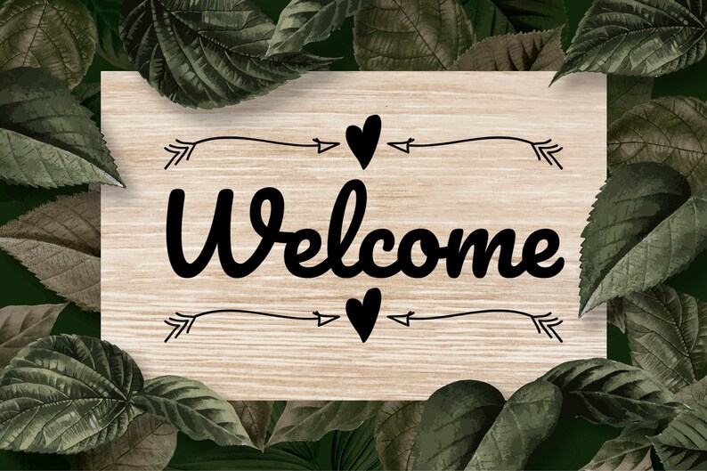 Welkom SVG Welkom bij Ons Huis SVG Welcome Cut File Welcome - Etsy België